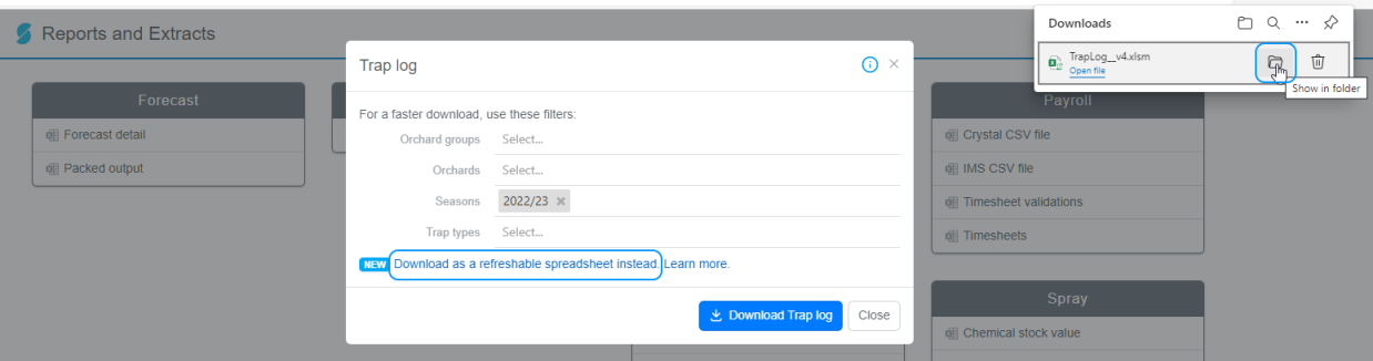 Reports and Extracts | snapSales